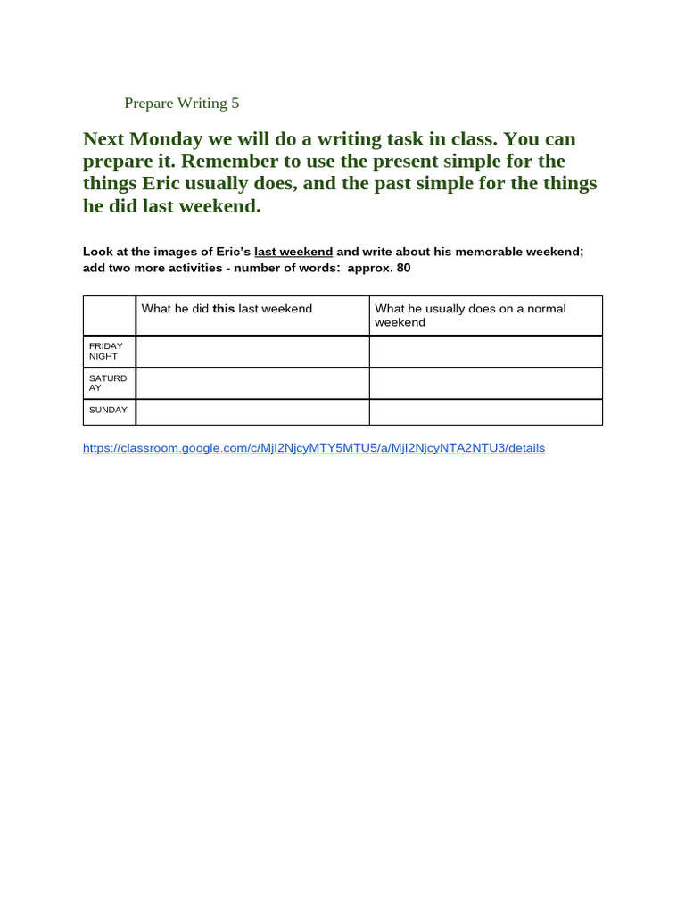 Còpia de Prepare Writing 5 | PDF