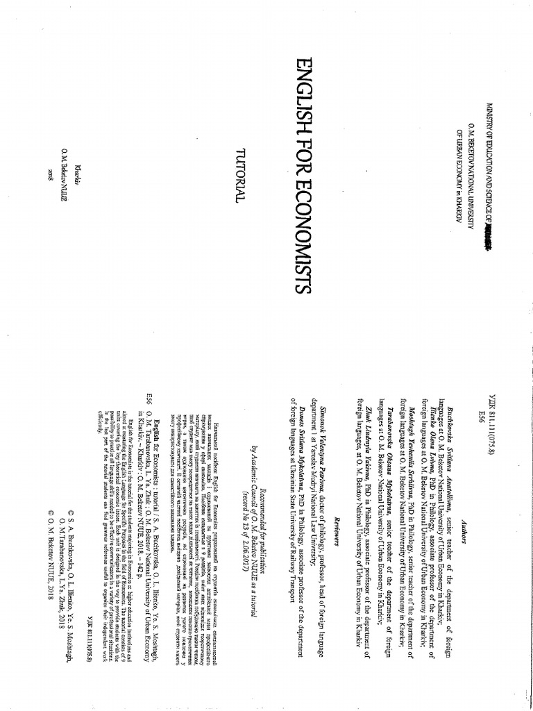 English For Economists | PDF