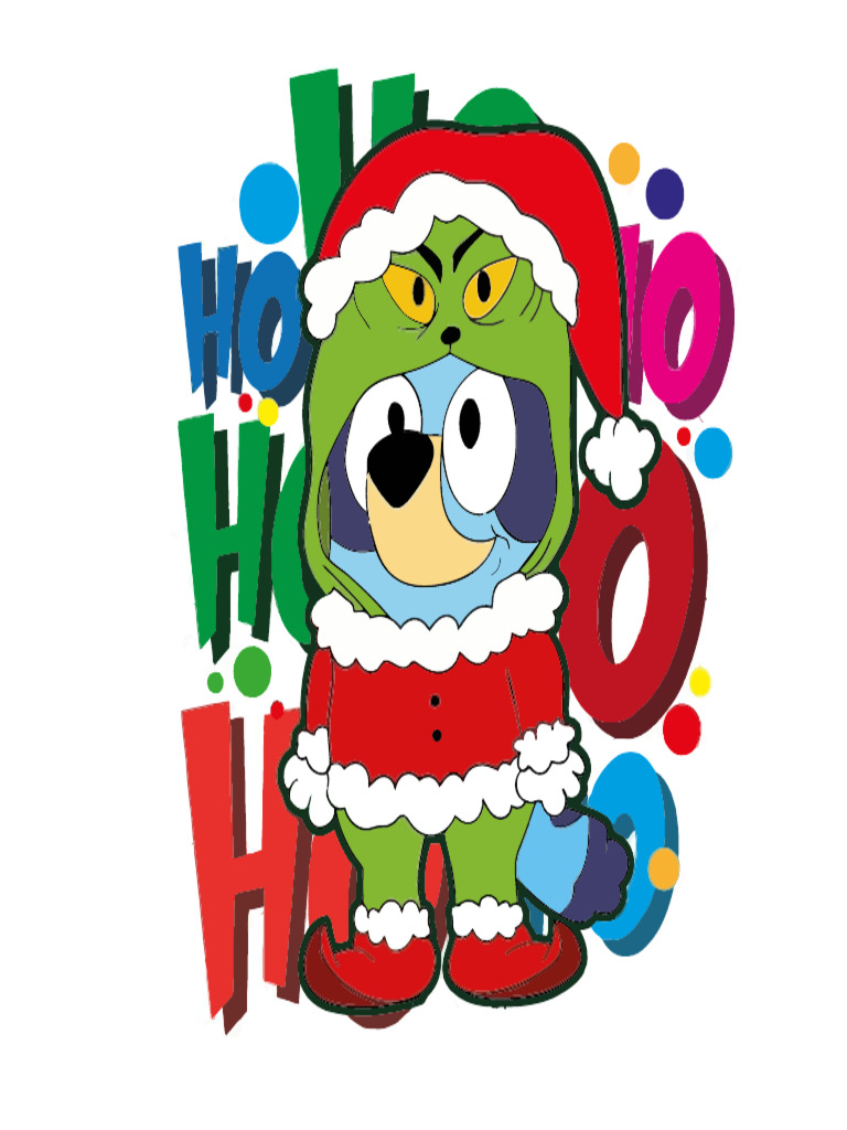 Bluey Disfraz Grinch Vector Editable 01 (Convertido) | PDF