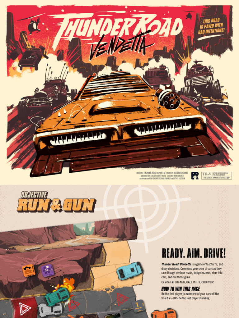 Thunder Road Vendetta - Base Game Rulebook - KS Page | PDF