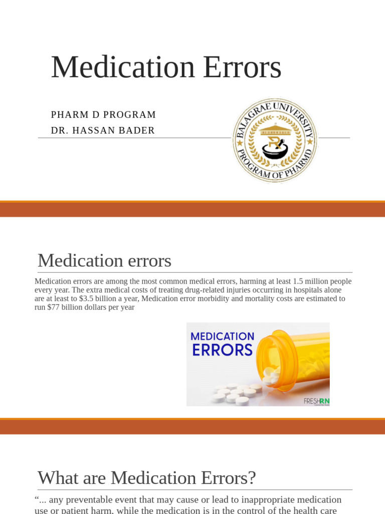 Medication Errors | PDF | Medical Error | Medical Prescription