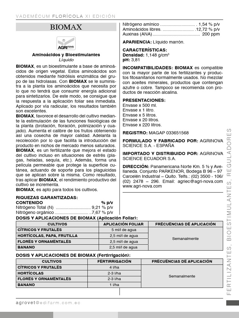 Biomax - FT | PDF | Fertilizante