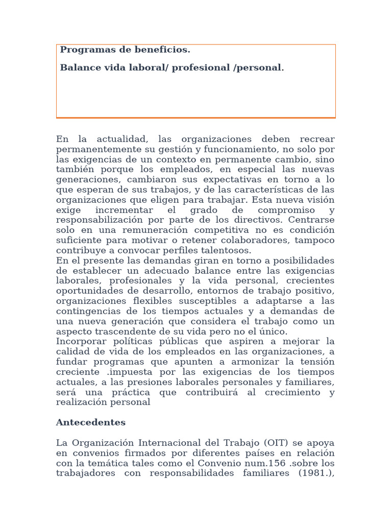 Programas de Beneficios | PDF | Gestión de recursos humanos | Business