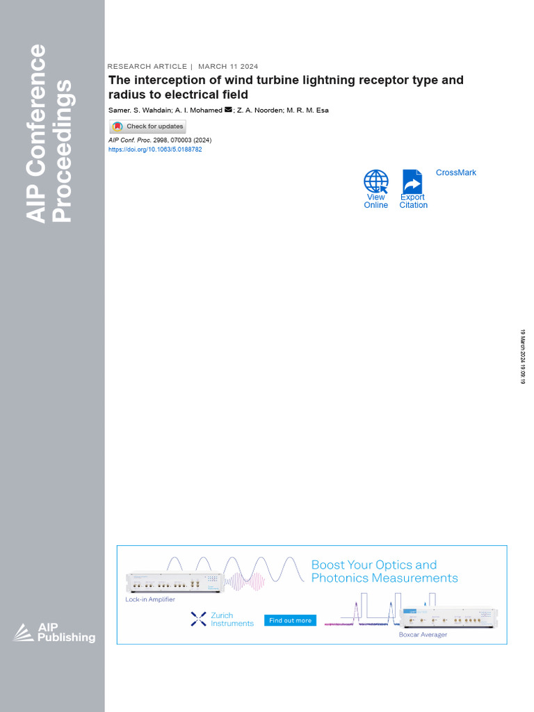 Wind Turbine Lightning Protection Analysis | PDF | Wind Turbine | Lightning