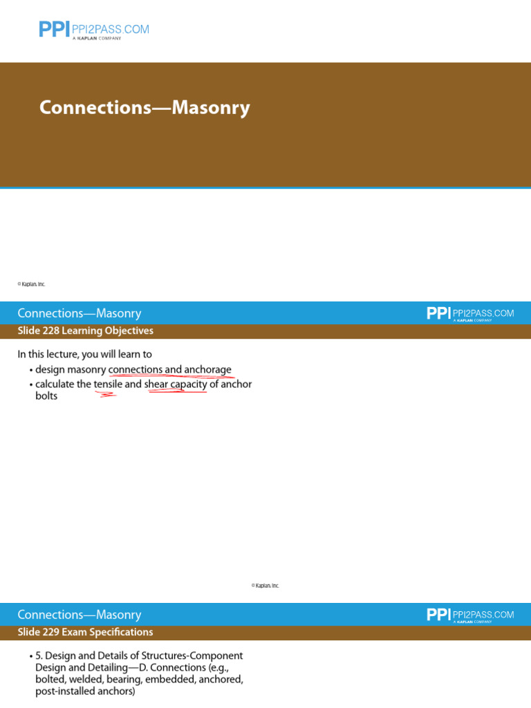 Masonry Connection Design Guide | PDF | Mechanics | Building Materials