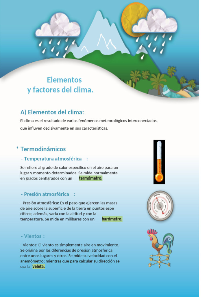 Elementos y Factores Del Clima | PDF | Clima | Herida