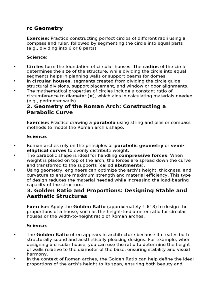 Geometry Math of Roman ARch | PDF | Dome | Sphere