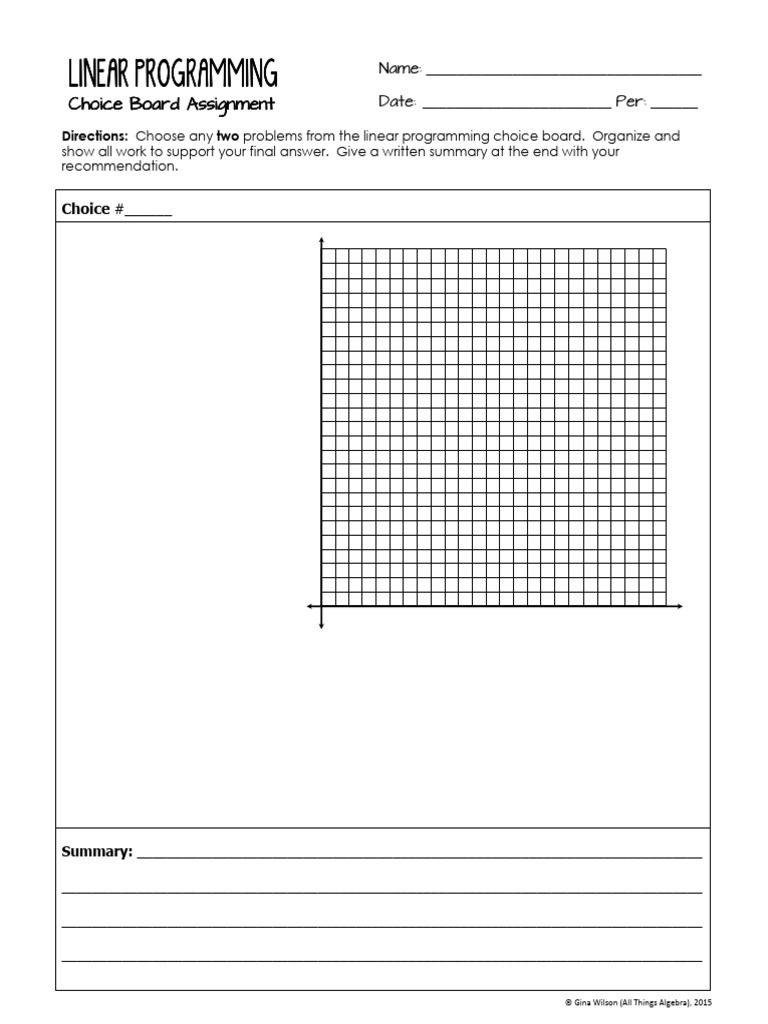Choice Board Assignment | PDF