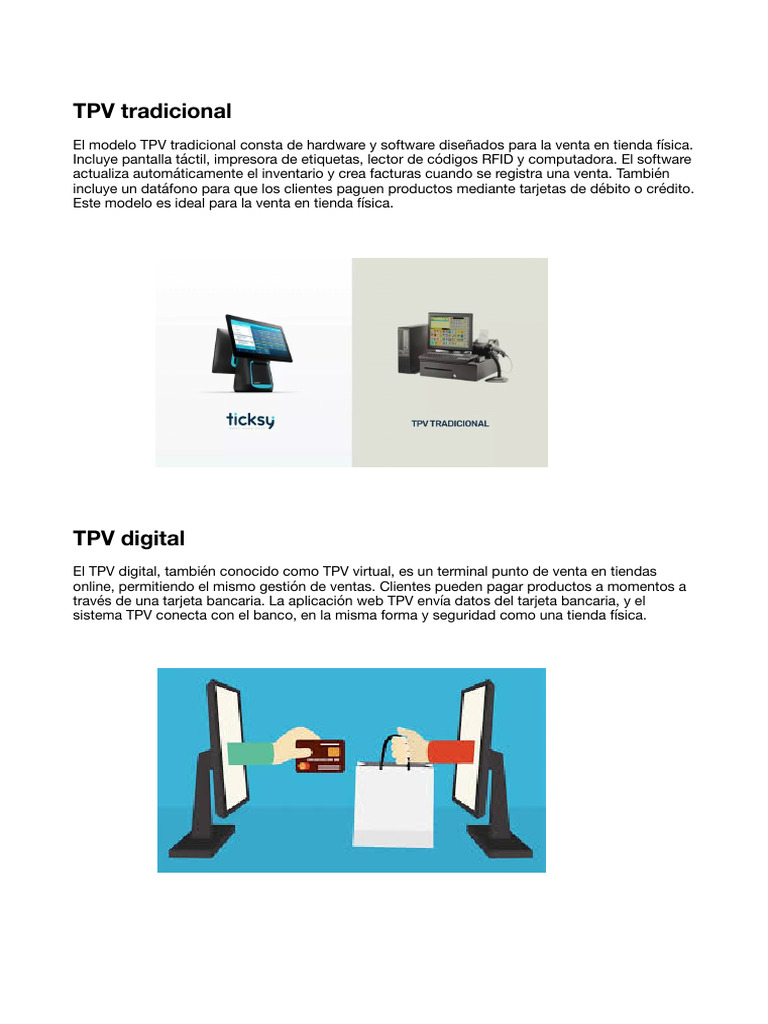 Tipos de TPV | PDF | Punto de venta | Software