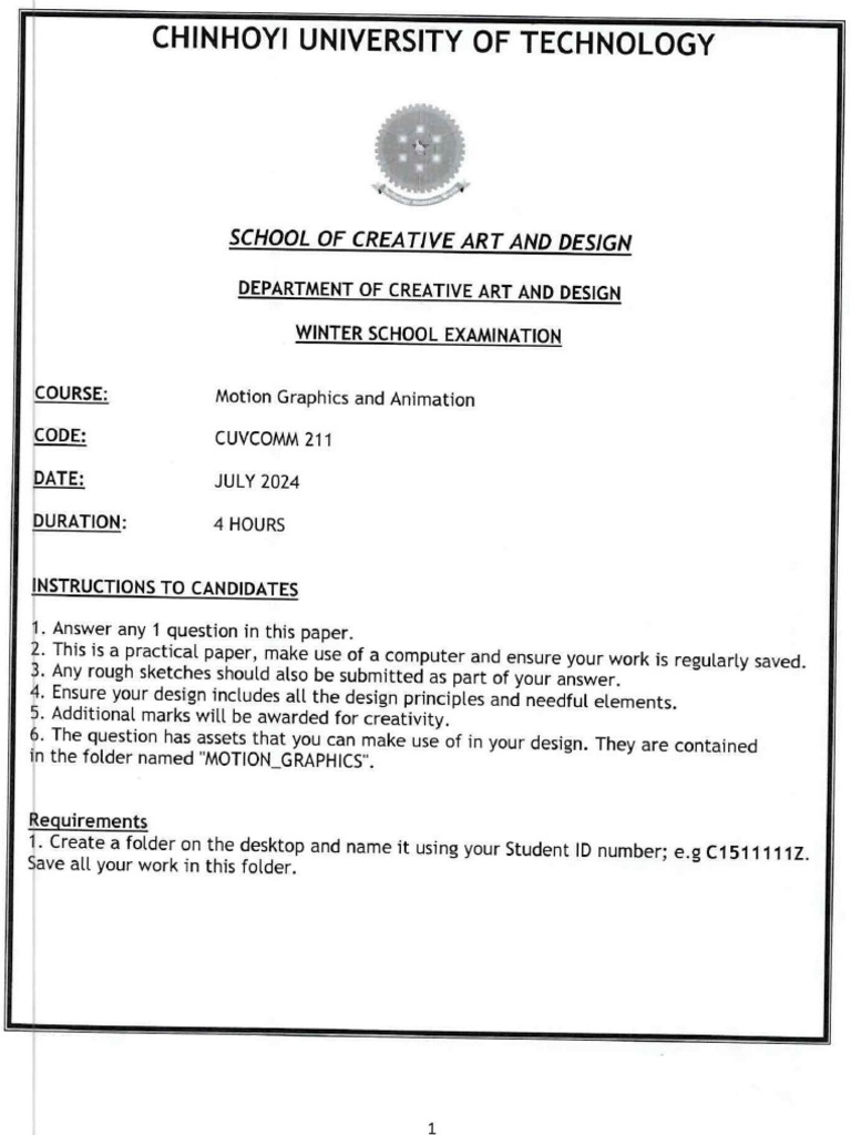 CUVCOMM211 - July 2024 Inter Semester School INTER | PDF