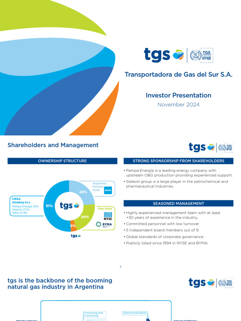 TGS Presentacion - November 2024 - 01 11 | PDF | Natural Gas | Energy ...