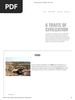 Six Characteristics of Civilization | PDF