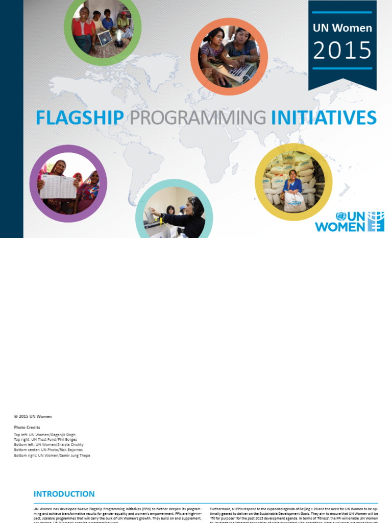 Flagship Programming Initiatives - Booklet | PDF | Gender Studies | Gender Equality