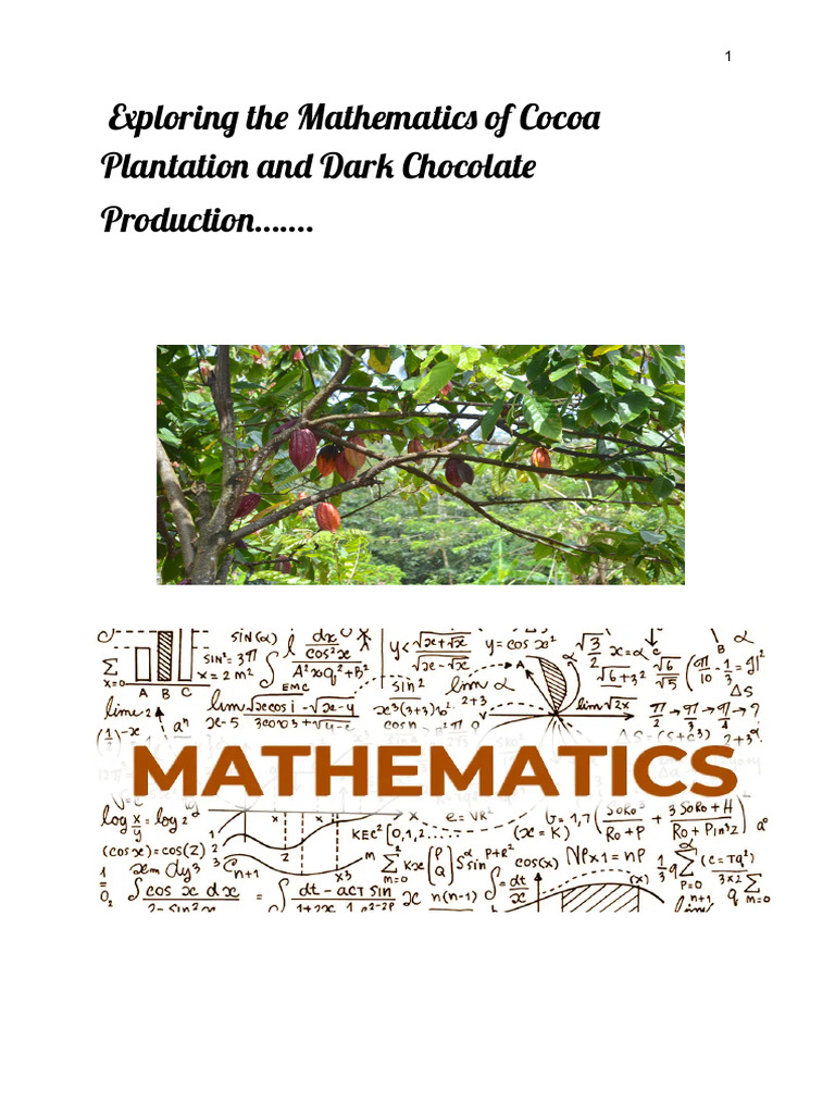 Exploring The Mathematics of Cocoa Plantation and Dark Chocolate | PDF ...