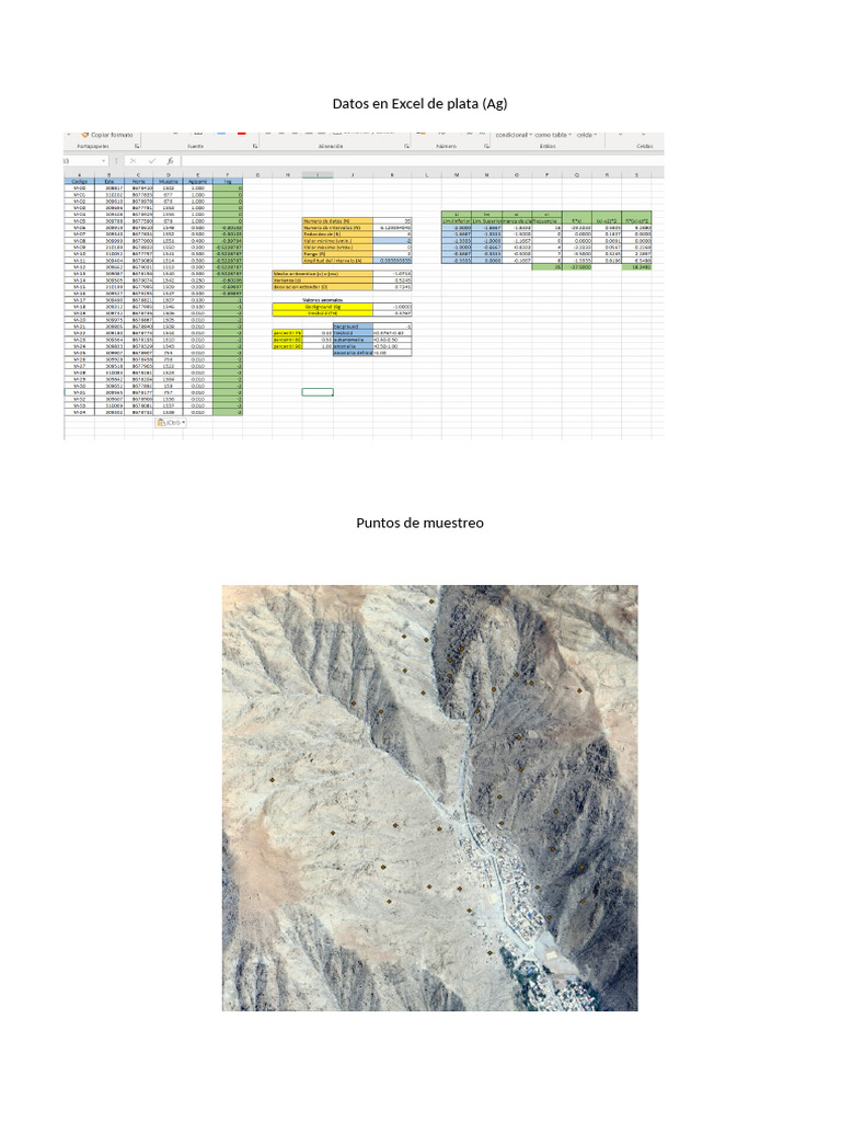 Datos en Excel de Plata | PDF