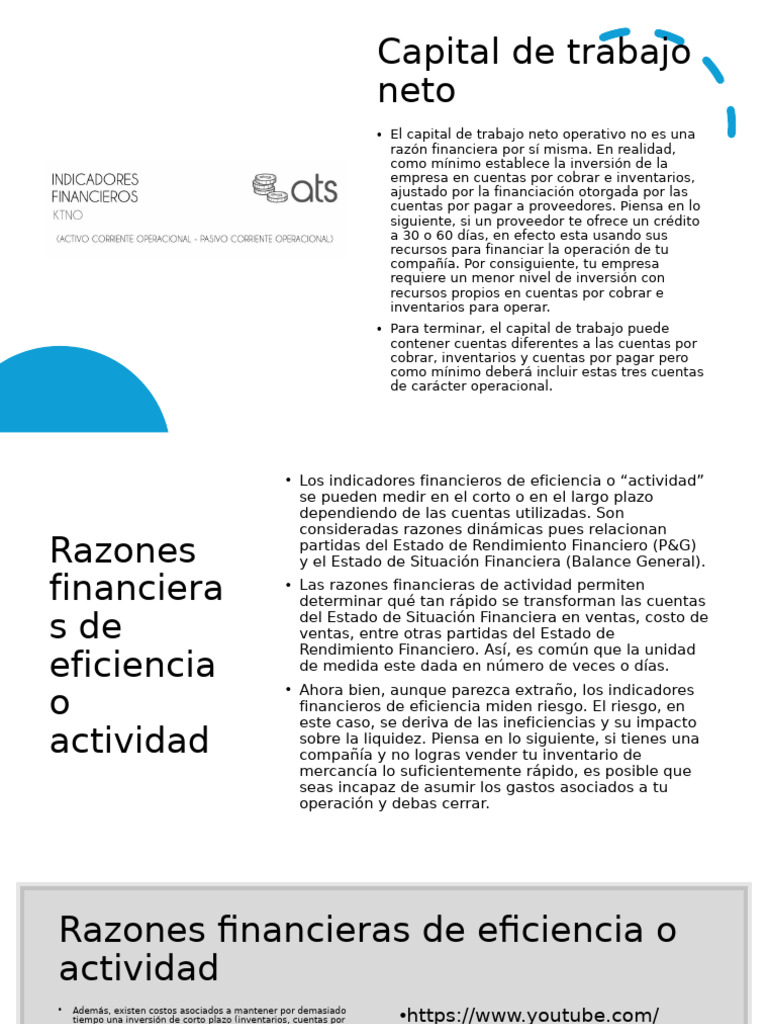 Indicadores Financieros: Eficiencia y Rentabilidad | PDF | Apalancamiento (Finanzas) | Capital ...
