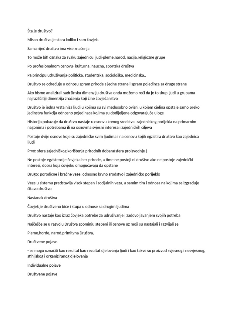 Sociologija III Dio | PDF