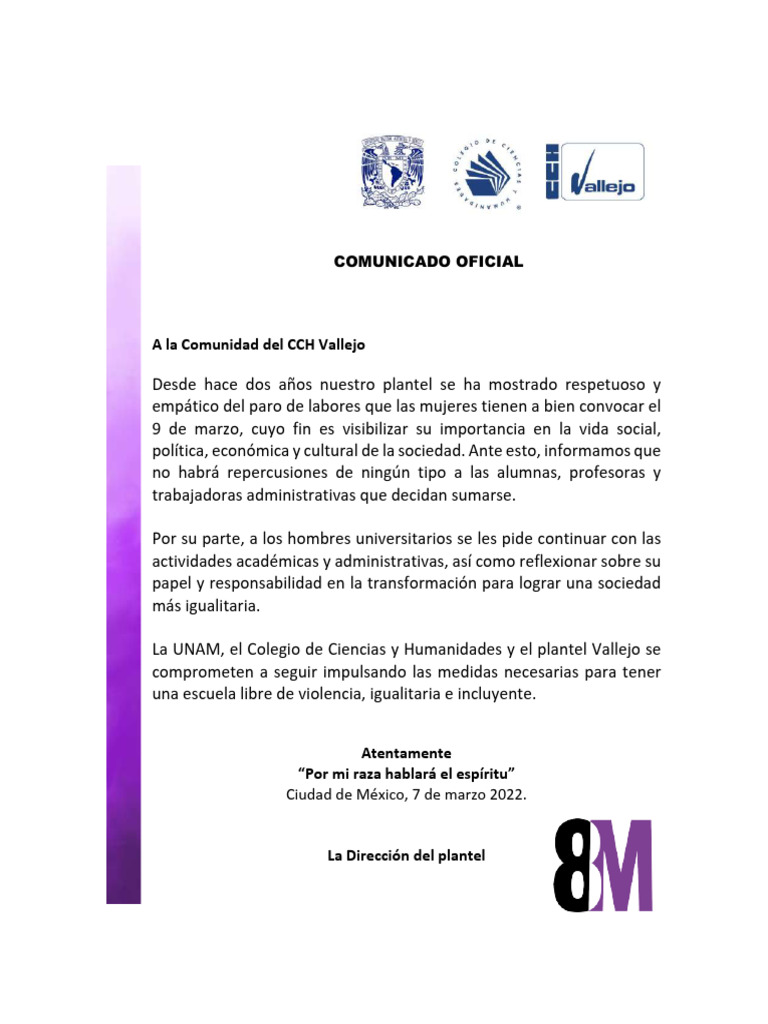 Comunicado CCHV 07032022 | PDF