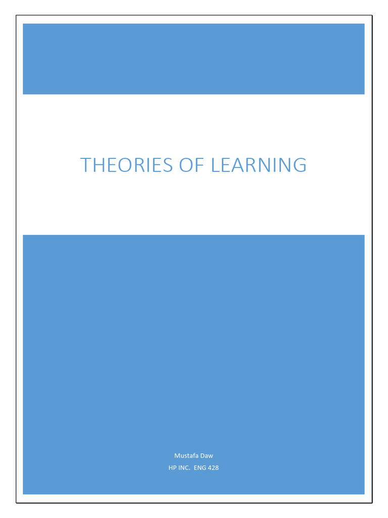 Theories of Learning Updated | PDF | Educational Assessment ...