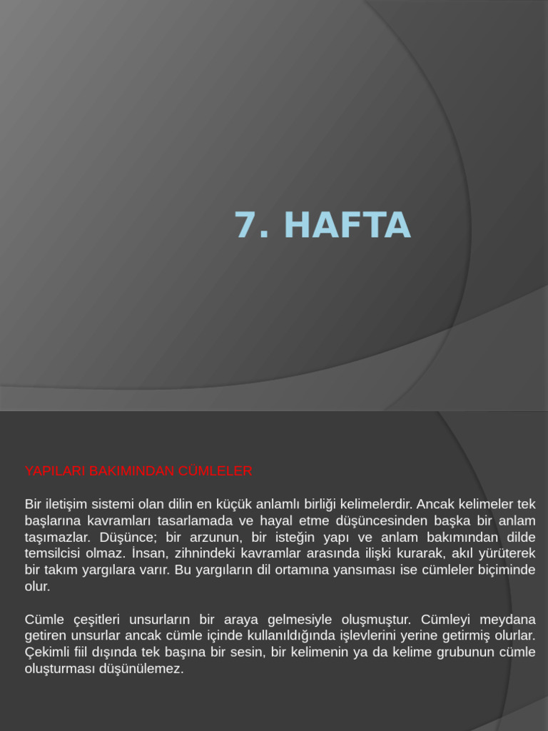 7. Hafta | PDF