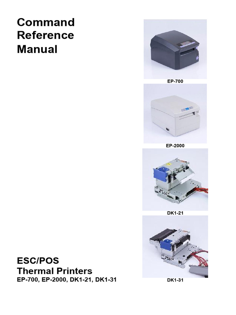 ESC/POS Printer Command Guide | PDF | Bit | Computer Science