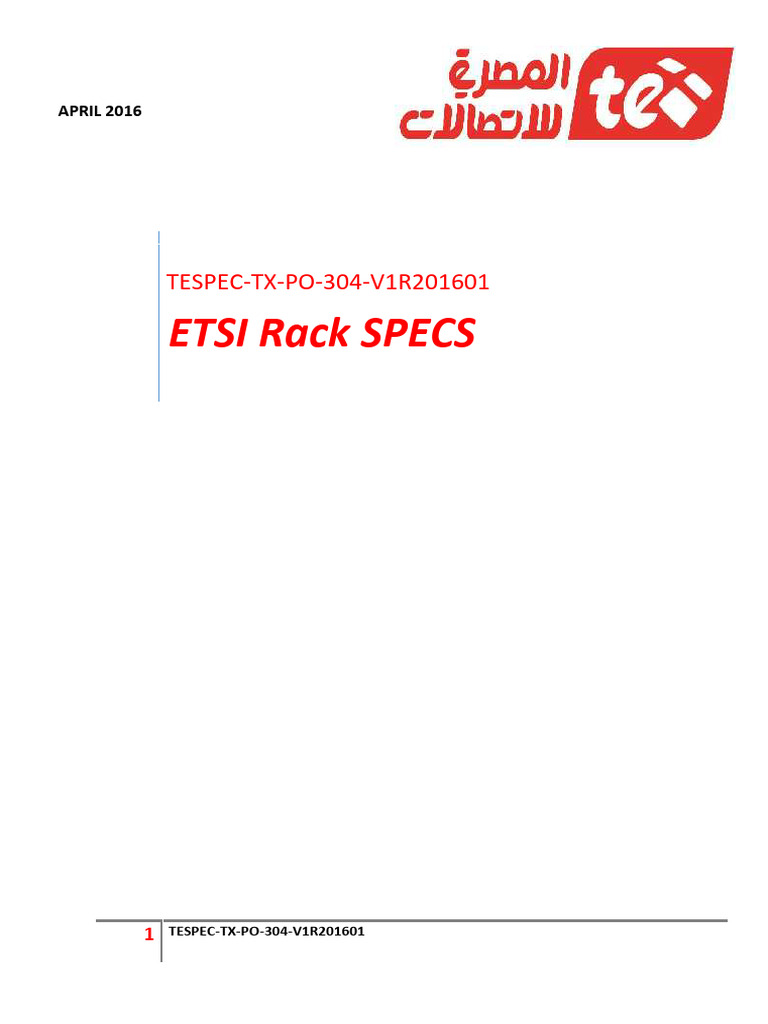 3.04 Etsi Racks | PDF | Manufactured Goods | Electrical Engineering