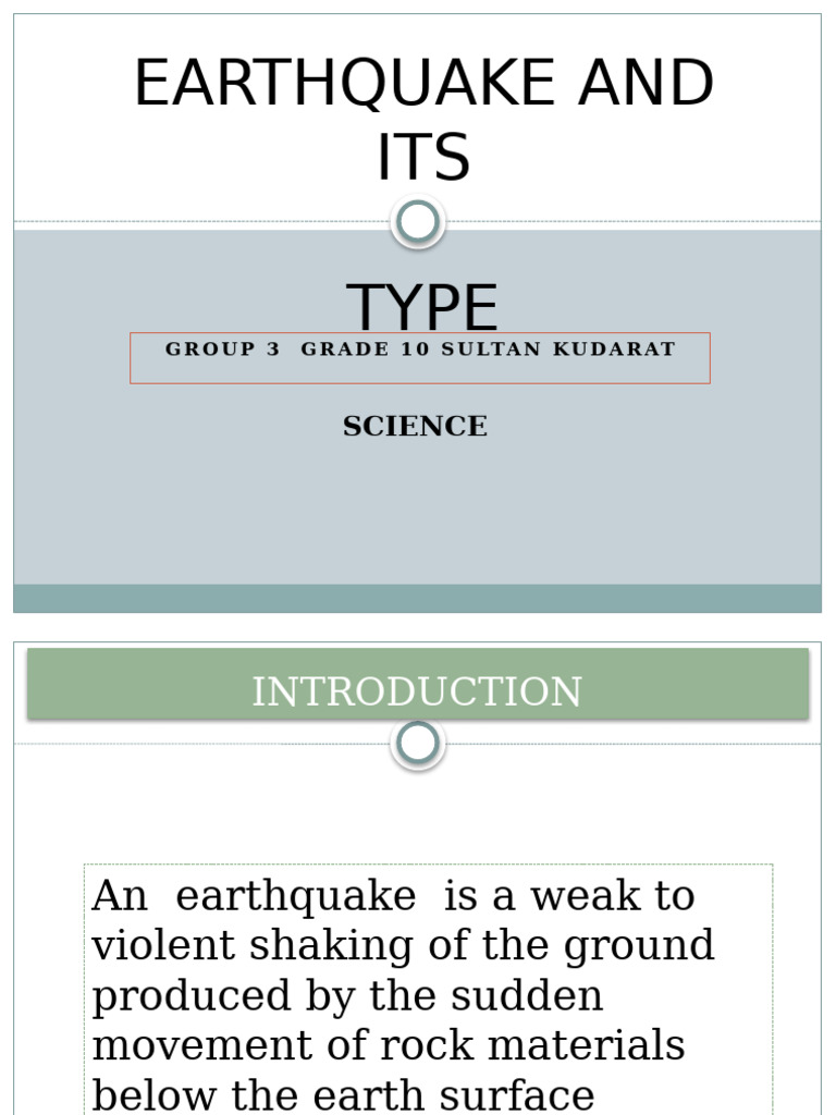 Types of Earthquakes Explained | PDF | Earthquakes | Volcano