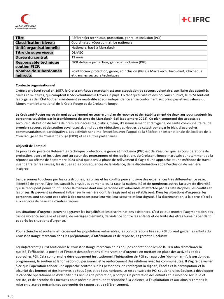 TDR Referent Pgi CRM | PDF | Sexisme | Sexe