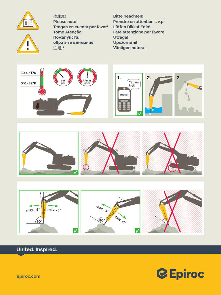 Epiroc Instruction Leaflet MB HB 3363118272 | PDF | Industrial Equipment