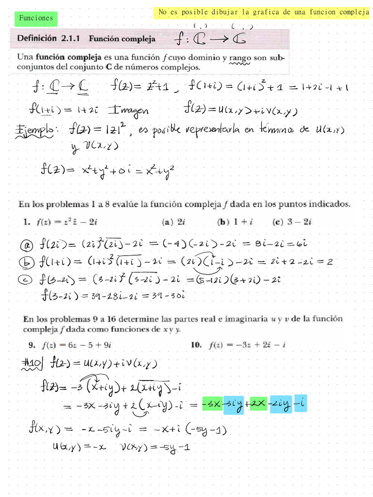 05 Febrero 2024 Funciones Complejas - Annotated | PDF | Ciencia y matemática | Computadoras