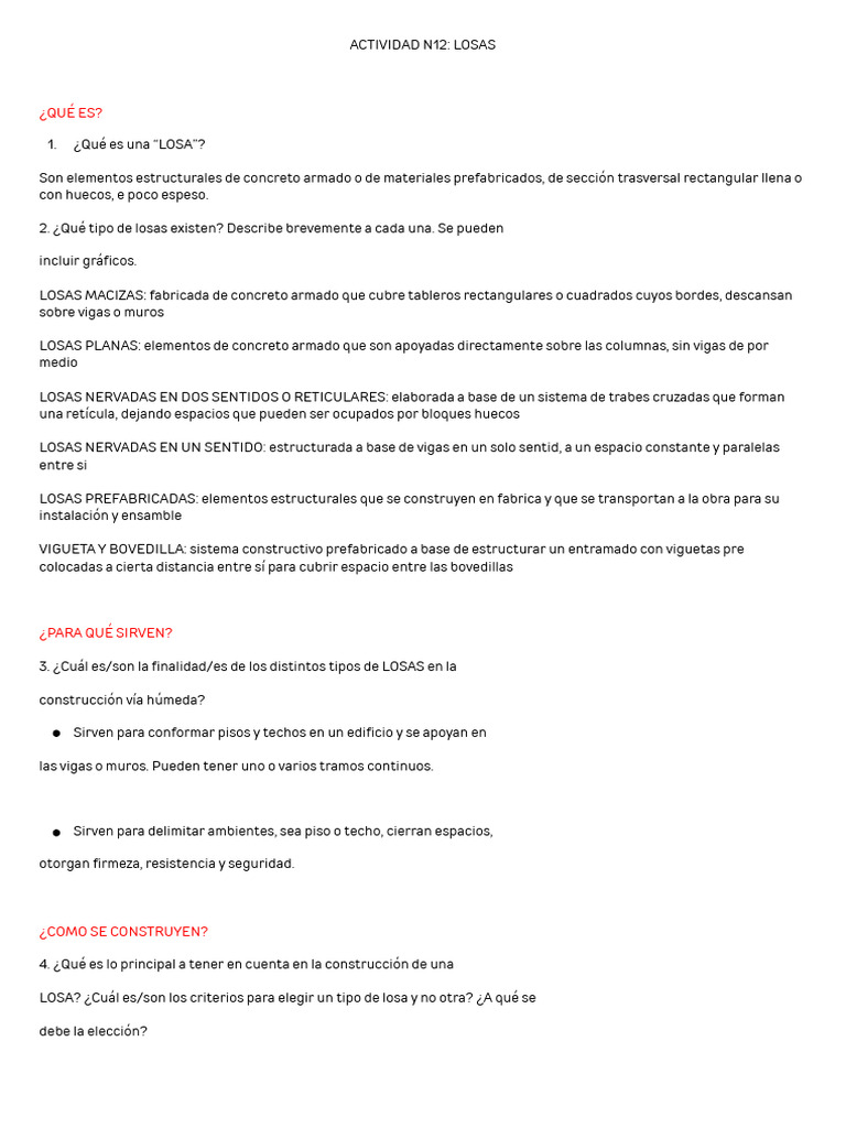 ACTIVIDAD N12 LOSA-1.docx - 20241112 - 084544 - 0000 | PDF | Hormigón | Concreto reforzado