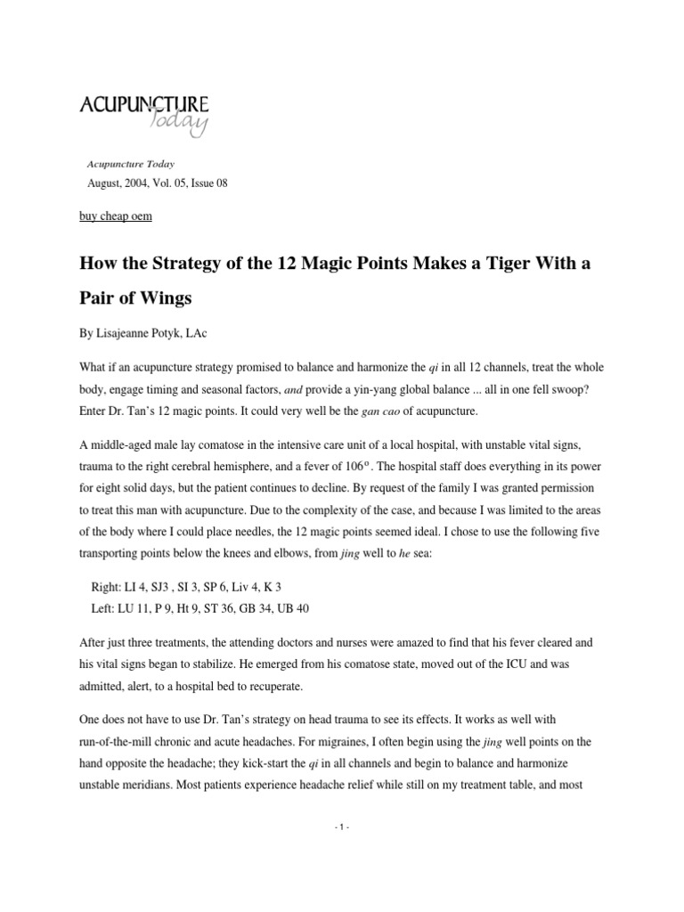 How The Strategy of The 12 Magic Points Makes A Tiger With A Pair of ...