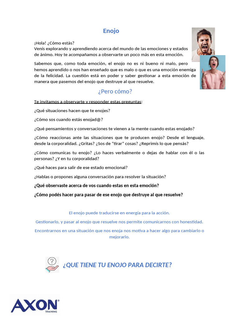 Cómo gestionar el enojo efectivamente | PDF