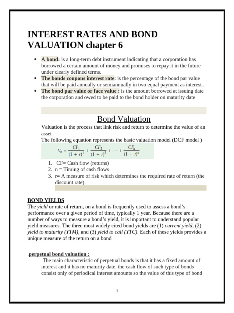 Finance Bond | PDF | Bonds (Finance) | Yield (Finance)