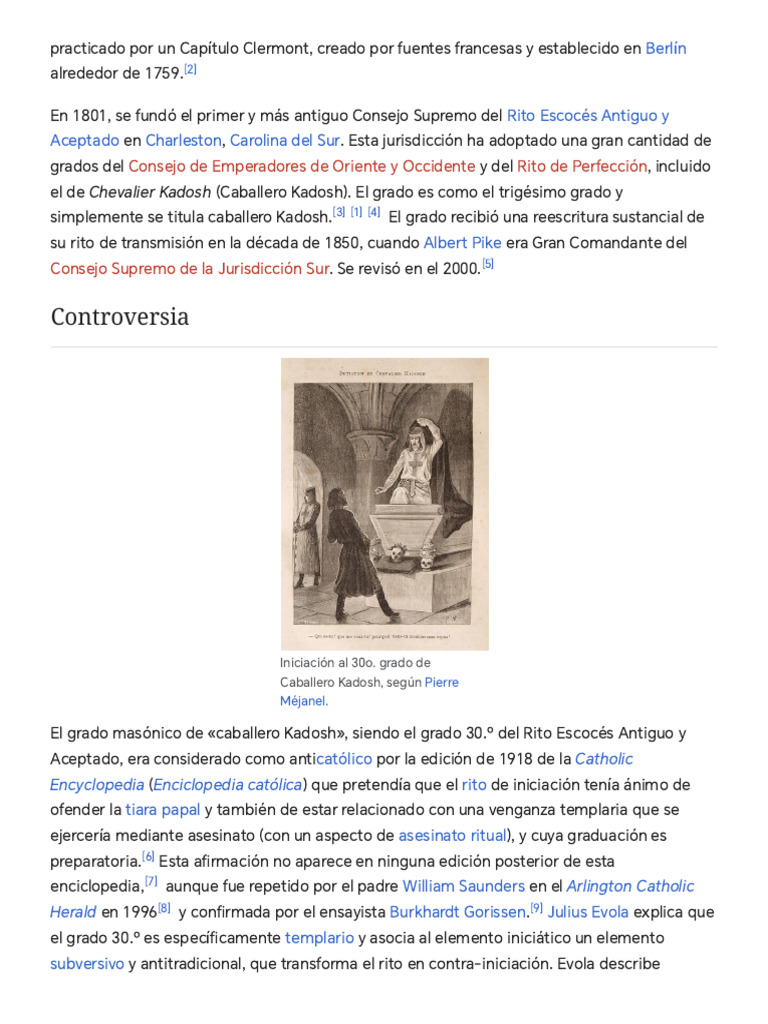 Caballero Kadosh - Wikipedia, La Enciclopedia Libre | PDF | Historia