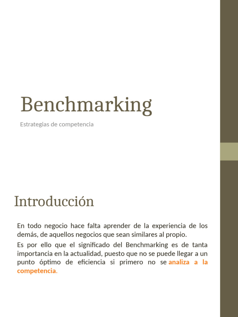 Benchmarking | PDF | Benchmarking | Business