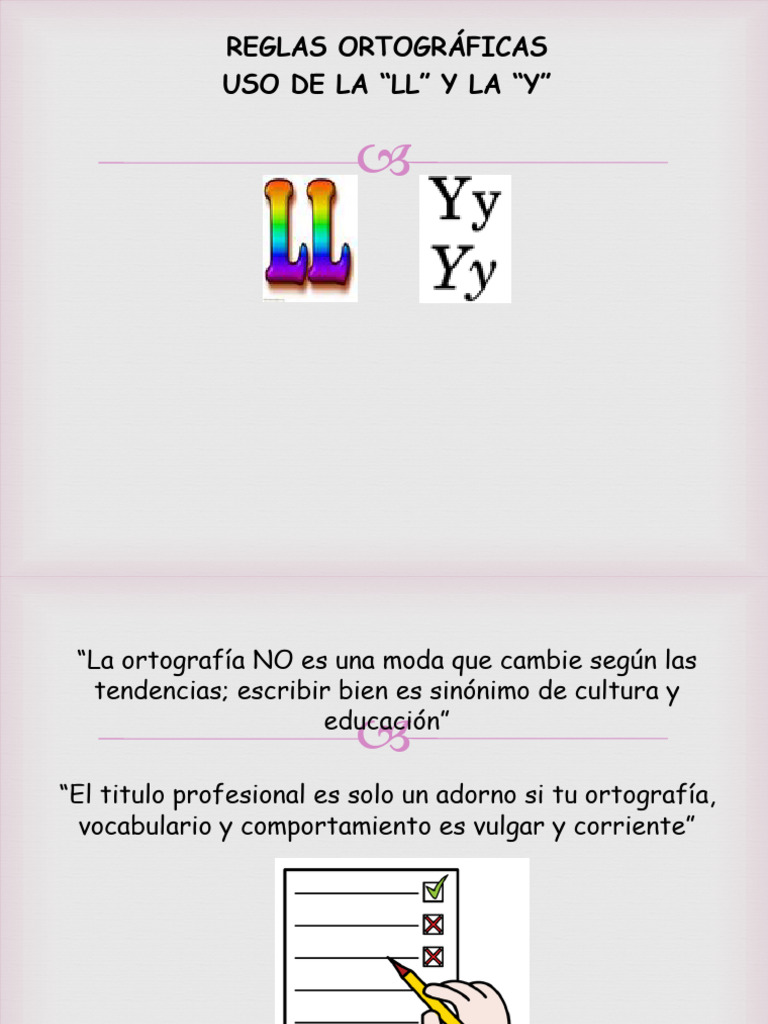 Reglas Ortograficas Ll-Y | PDF | Ortografía | Verbo