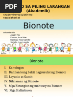 Bionote (Filipino) | PDF