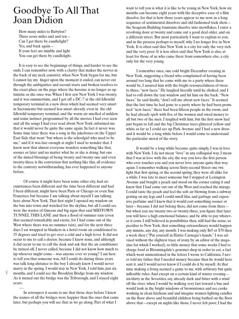 Joan Didion I | PDF | Art | Poetry