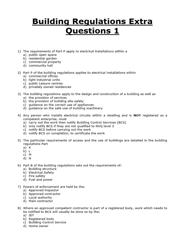 Extra Mock Exam 1 | PDF | Building Engineering | Building Technology