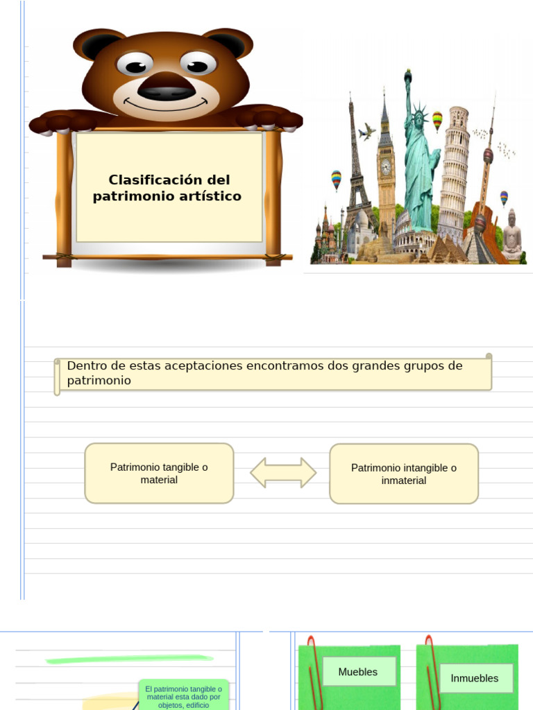4 Clasificacion Del Patrimonio Artistico | PDF | Bienes (Ley) | Patrimonio cultural