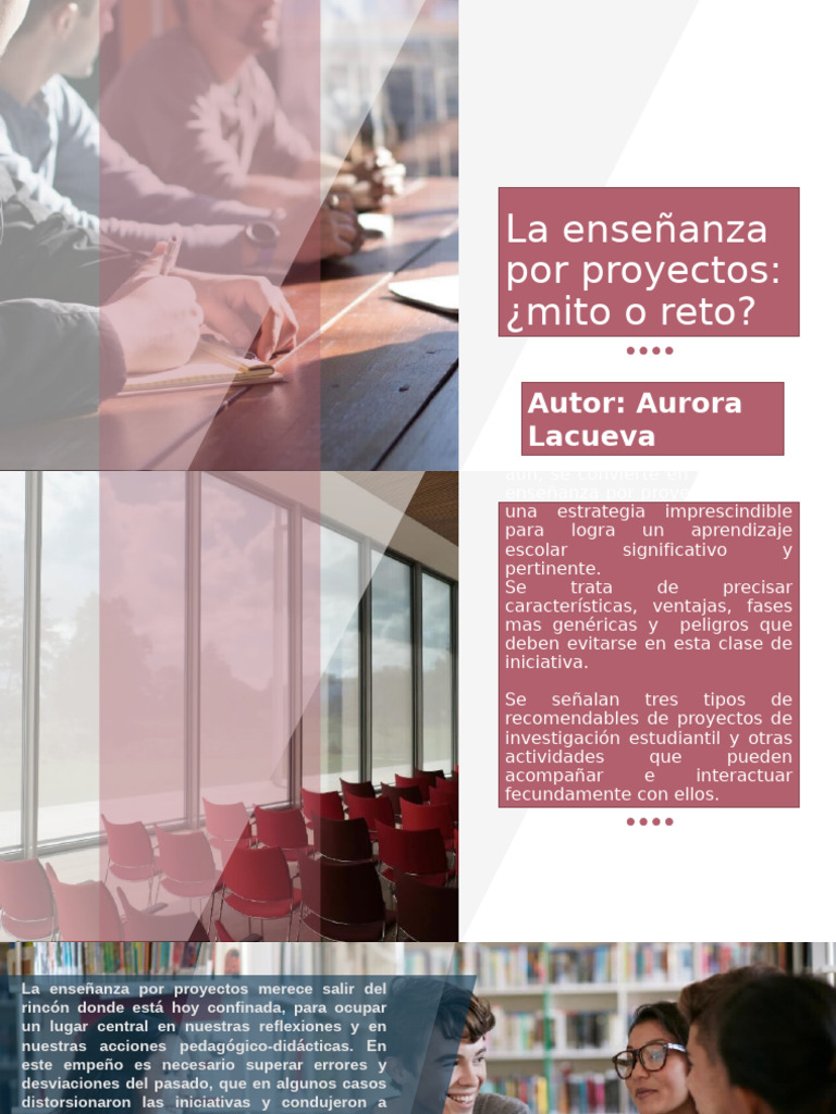 La Enseñanza Por Proyectos | PDF | Enseñando | Maestros