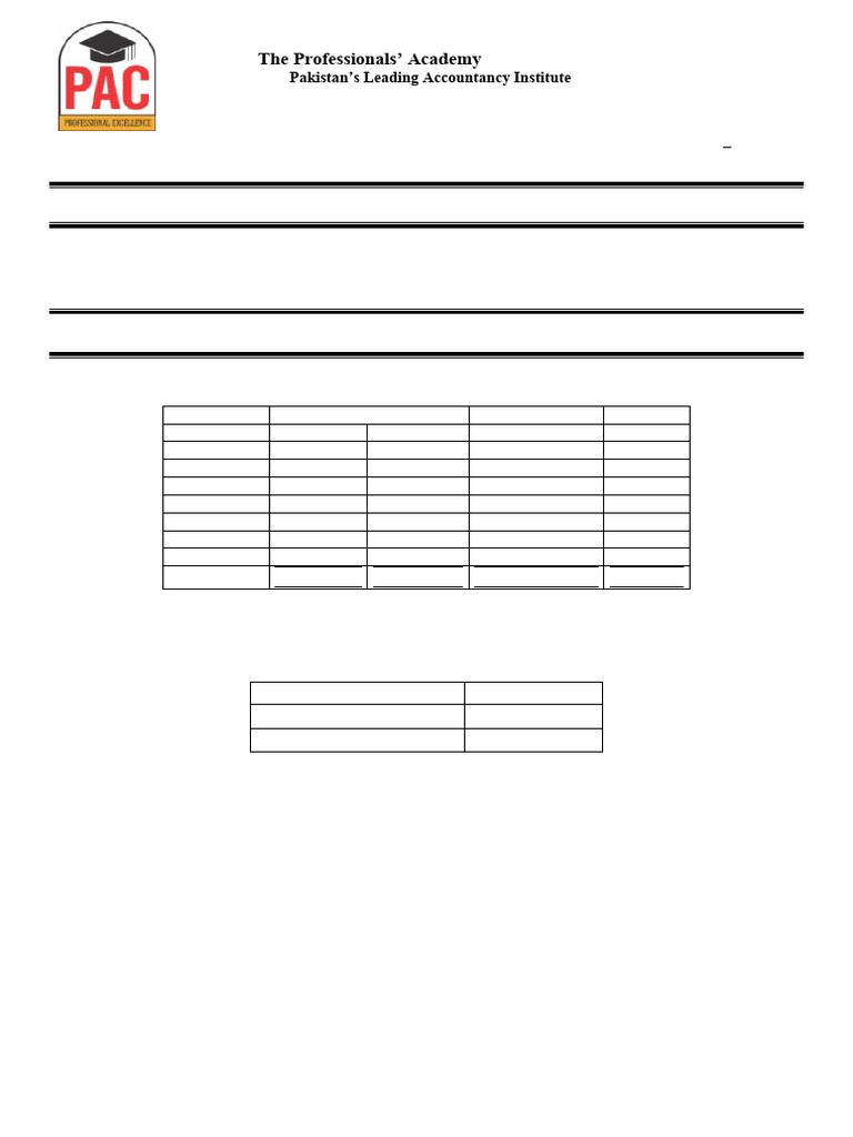 CAF-5 Pac Mock QP | PDF | Taxes | Fair Value