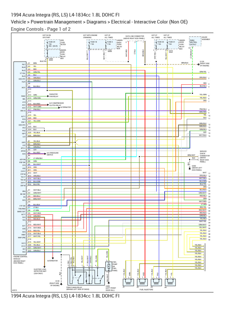 1994 Acura Integra Engine Diagrams | PDF | Car Manufacturers Of Japan ...