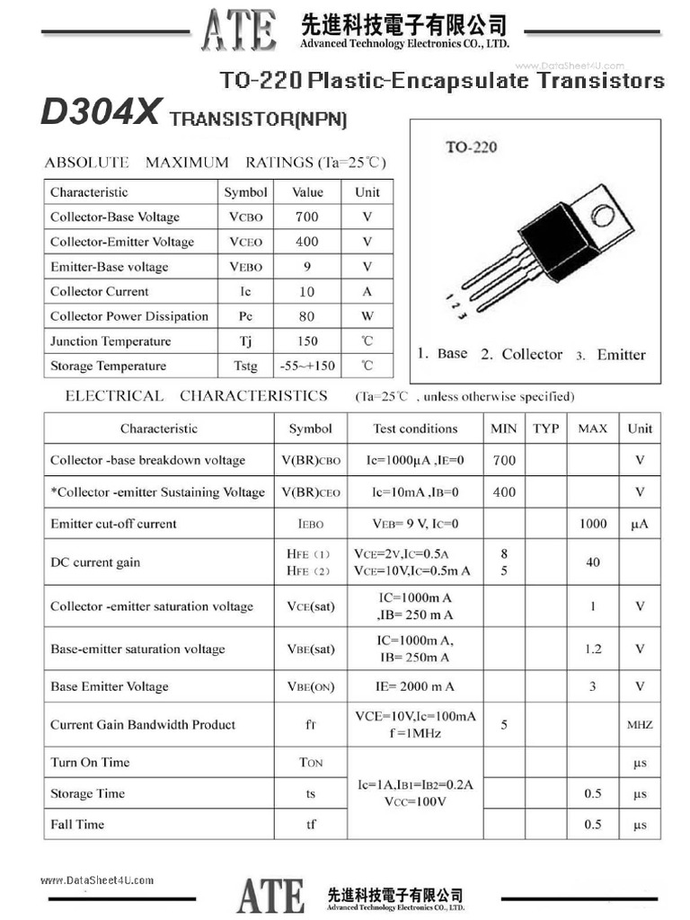 d304x) TRANSISTOR NPN | PDF