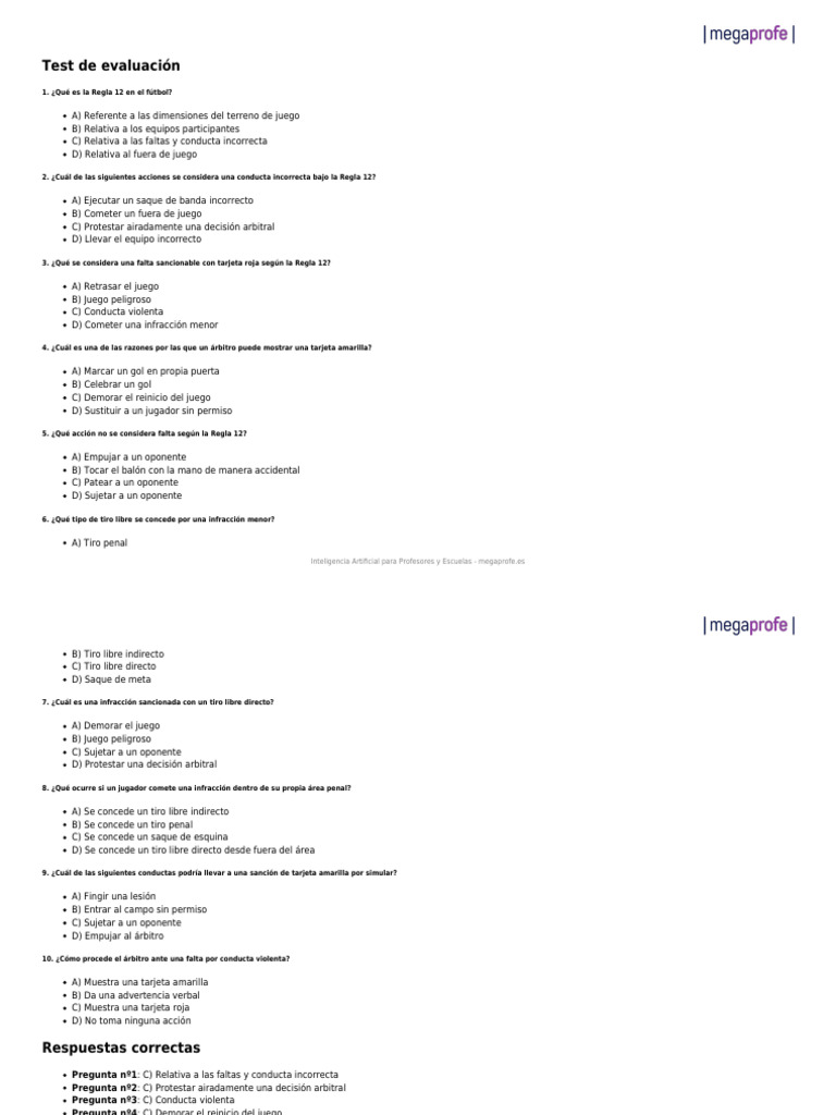 Faltas y Conducta en el Fútbol | PDF | Variantes deportivas | Deportes ...