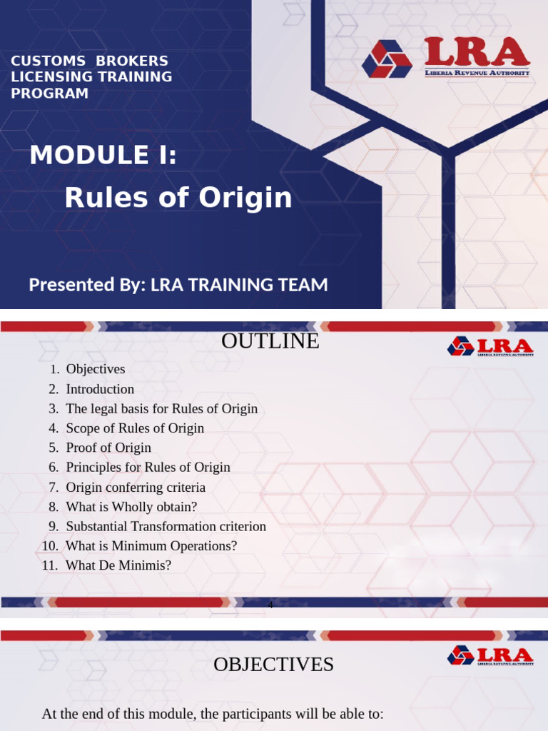 Customs Brokers: Rules of Origin Training | PDF | Trade Agreements ...