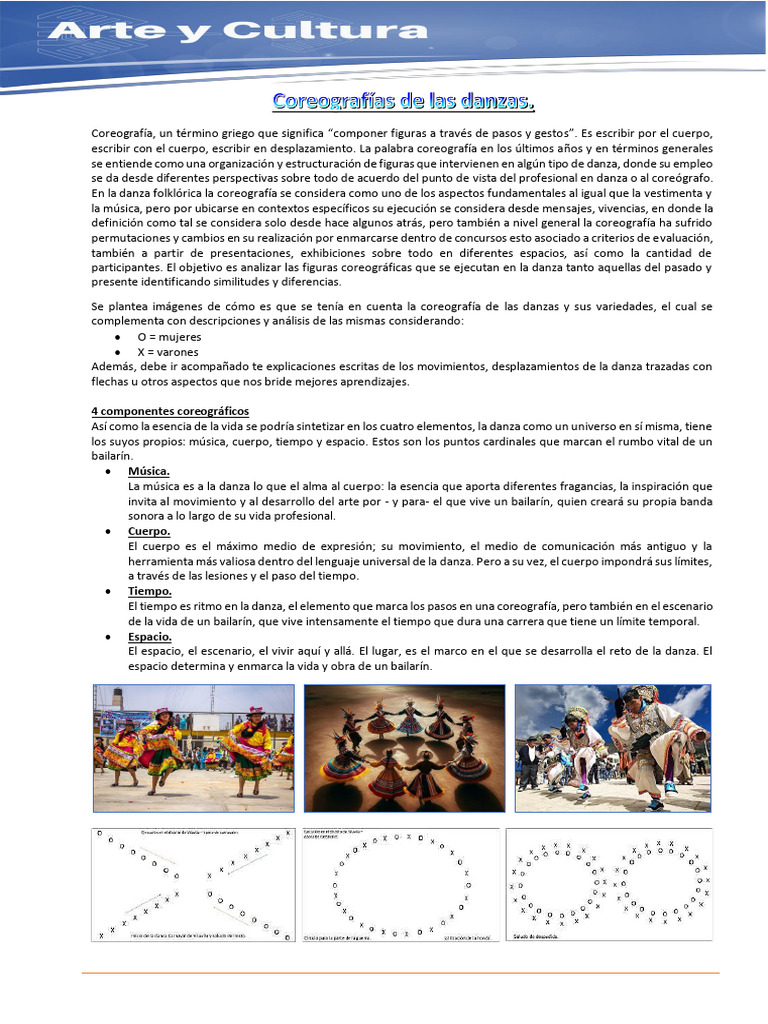 Actividad-17 Coreografias de Las Danzas | PDF | Bailes | Coreografía