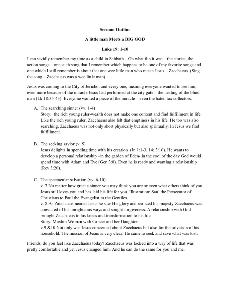 Sermon Outline | PDF