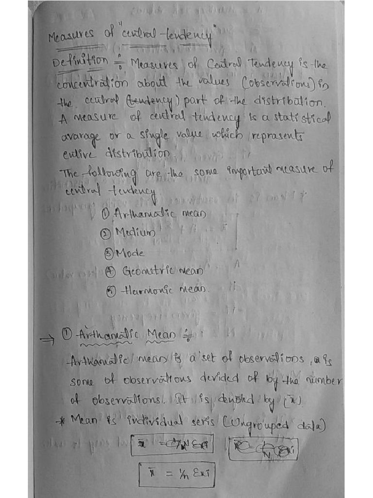 Statistics Notes | PDF